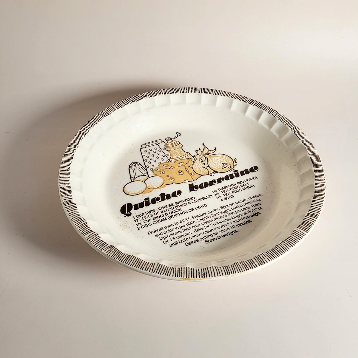 Vintage Quiche Lorraine Pie Dish | bien.beau | Bref