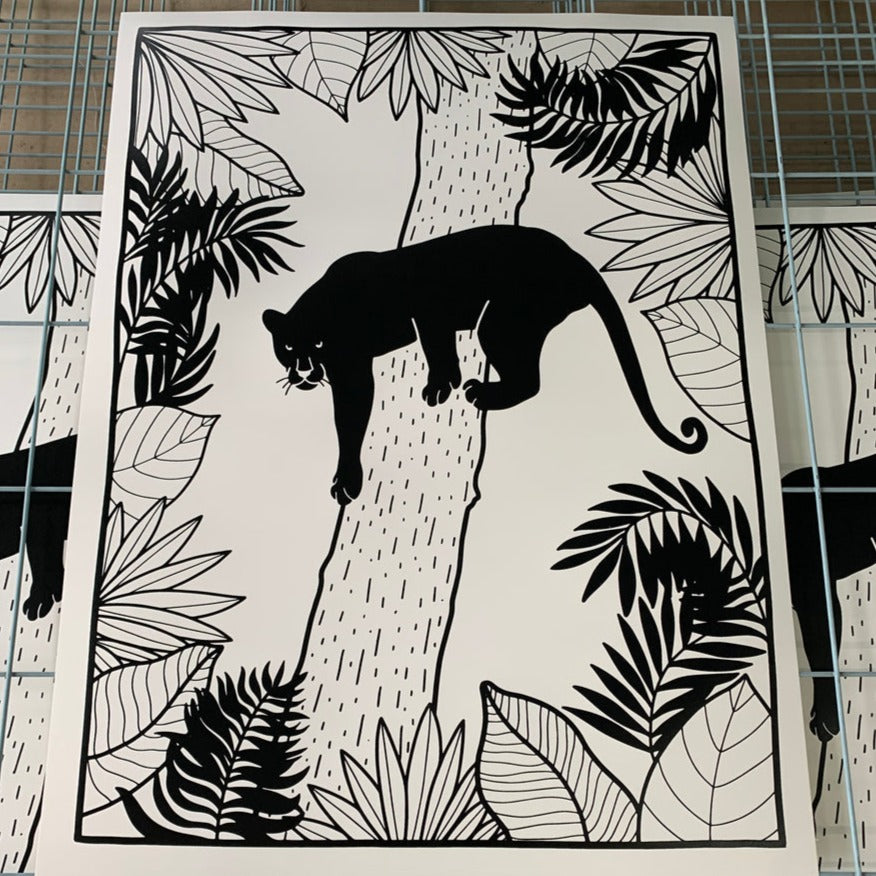 Affiche sérigraphiée 'Panthère' | Elise Bray | Bref