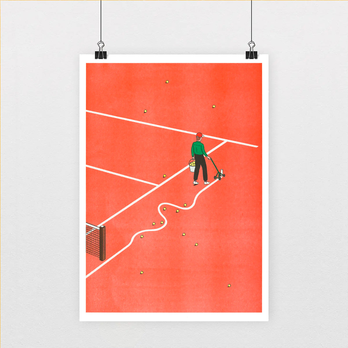 Affiche risographie 'Roland-Garros' de Simon Bailly | Bref